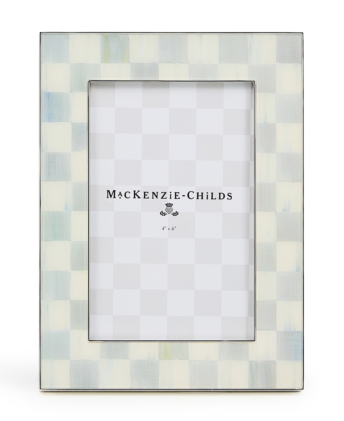 MacKenzie-Childs Sterling Check Silver Plated Frame  4 x 6 - Multi