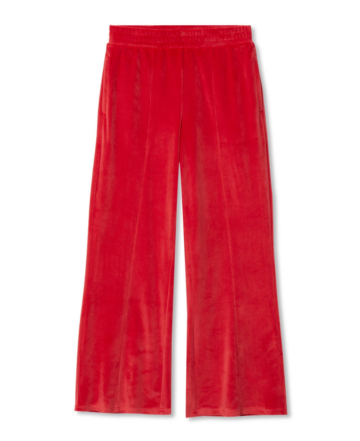 Click here for Lands End Girls Wide Leg Velour Pants - Apple red prices