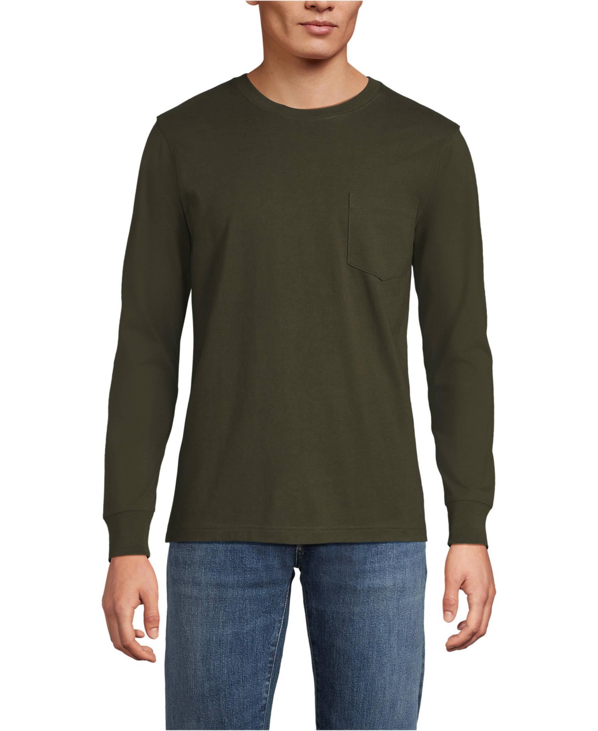 Click here for Lands End Mens Super-t Long Sleeve T-Shirt with Po... prices