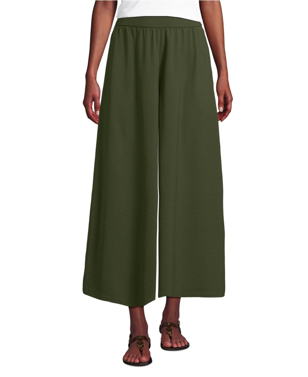 Click here for Lands End Womens Petite Creaseless High Rise Palaz... prices