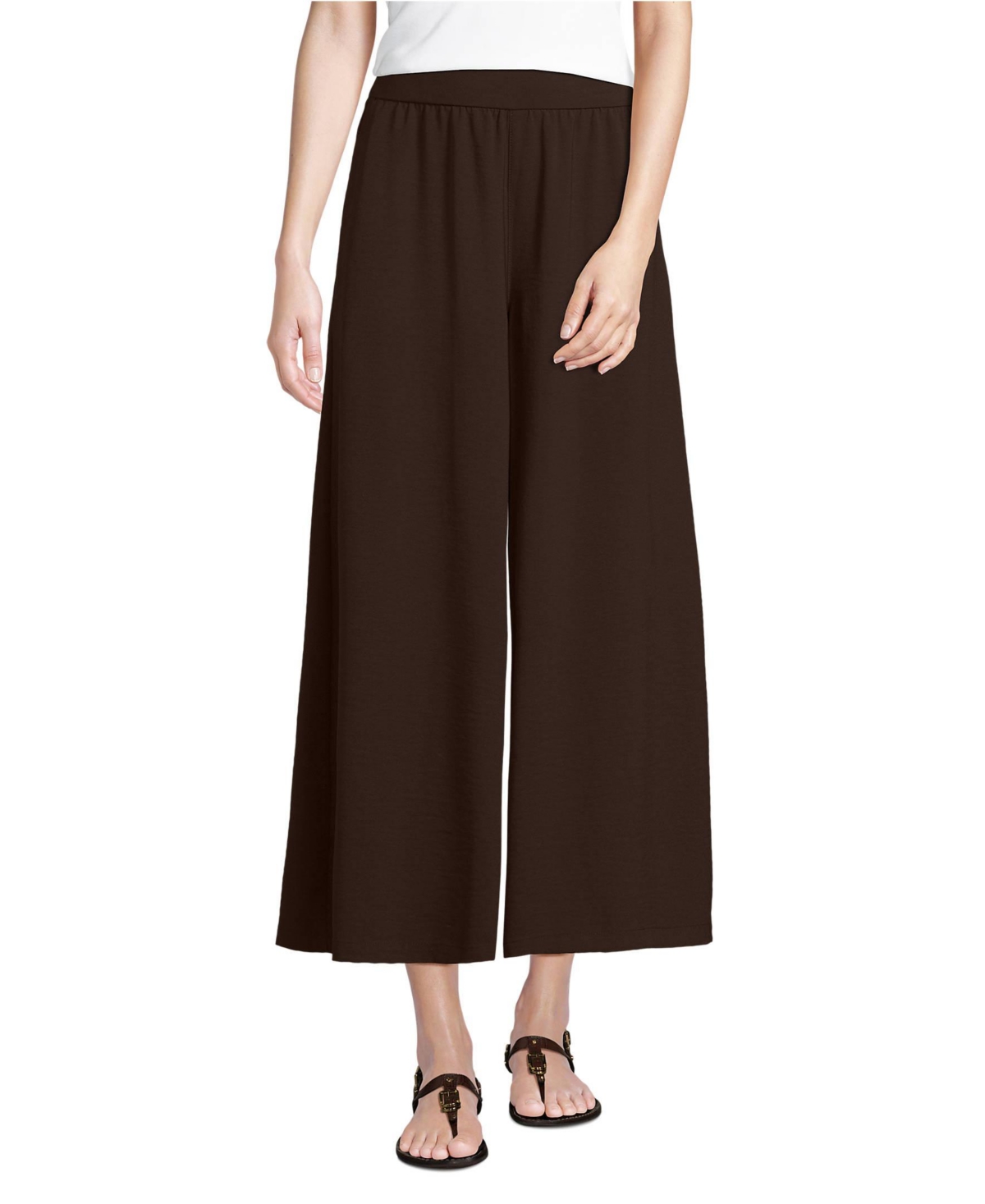 Click here for Lands End Womens Petite Creaseless High Rise Palaz... prices