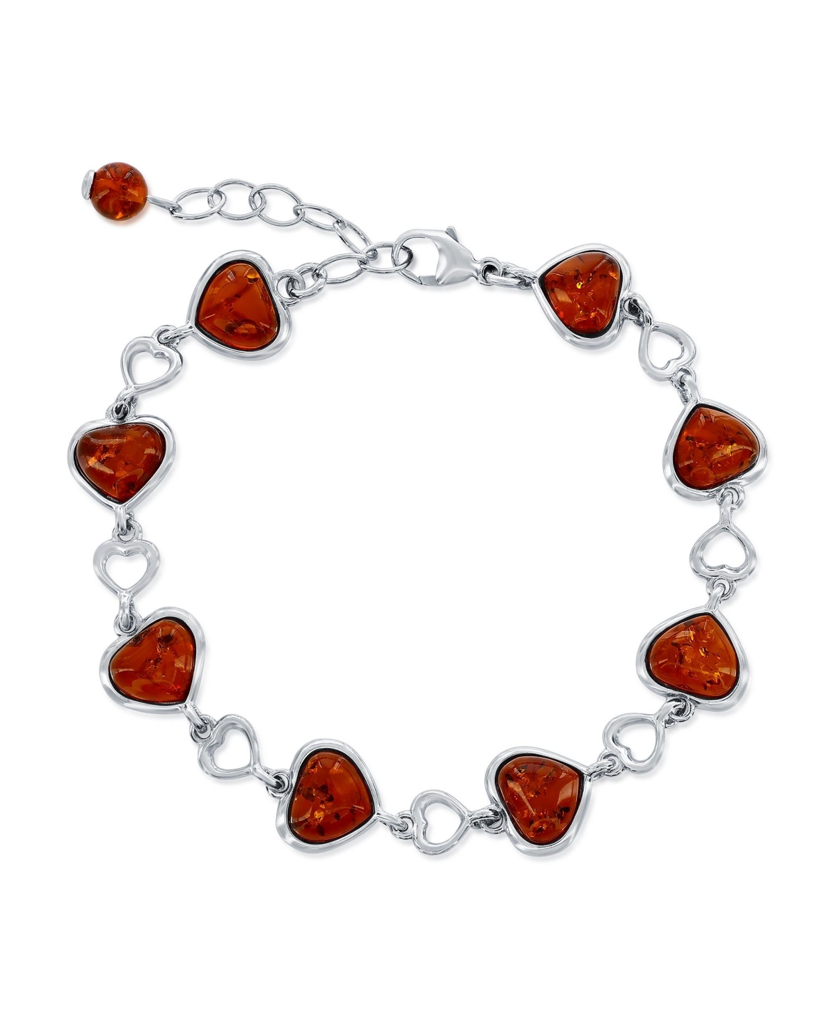 Click here for Caribbean Treasures Sterling Silver  Amber Heart L... prices