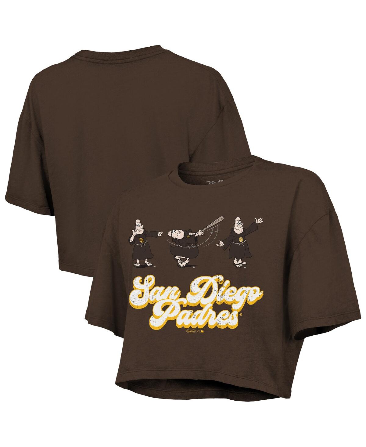 Click here for Majestic Womens Brown San Diego Padres Boxy Crop T... prices