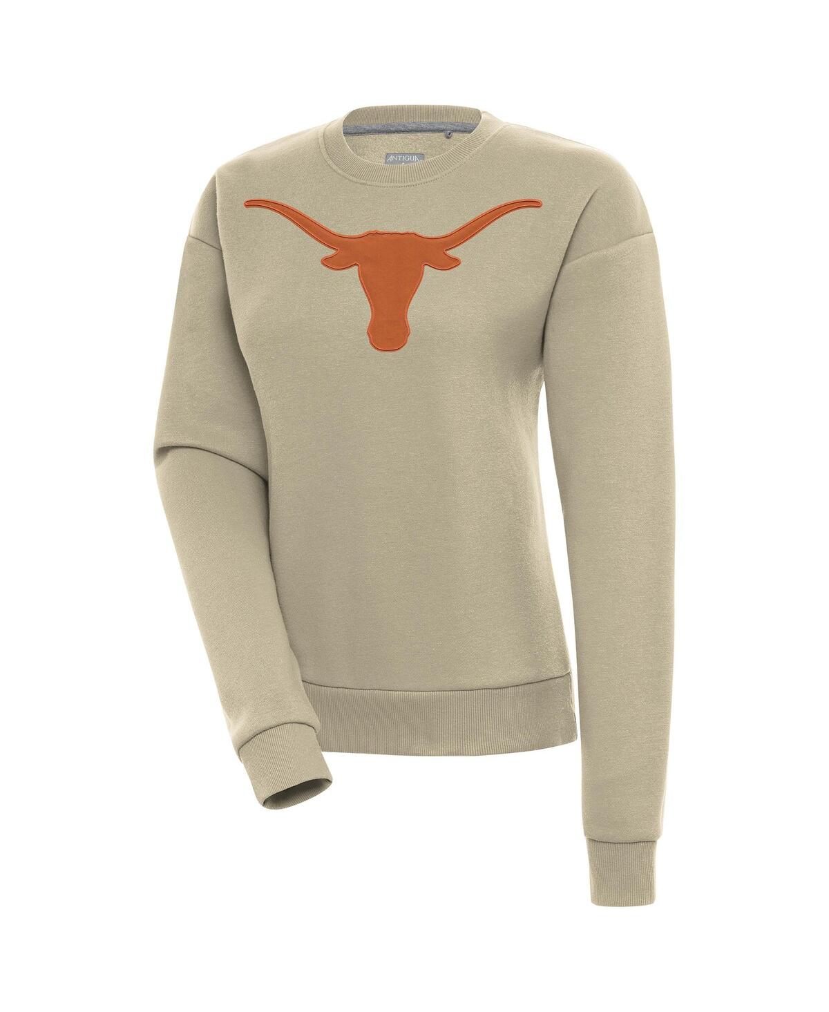 Click here for Antigua Womens Khaki Texas Longhorns Victory Pullo... prices