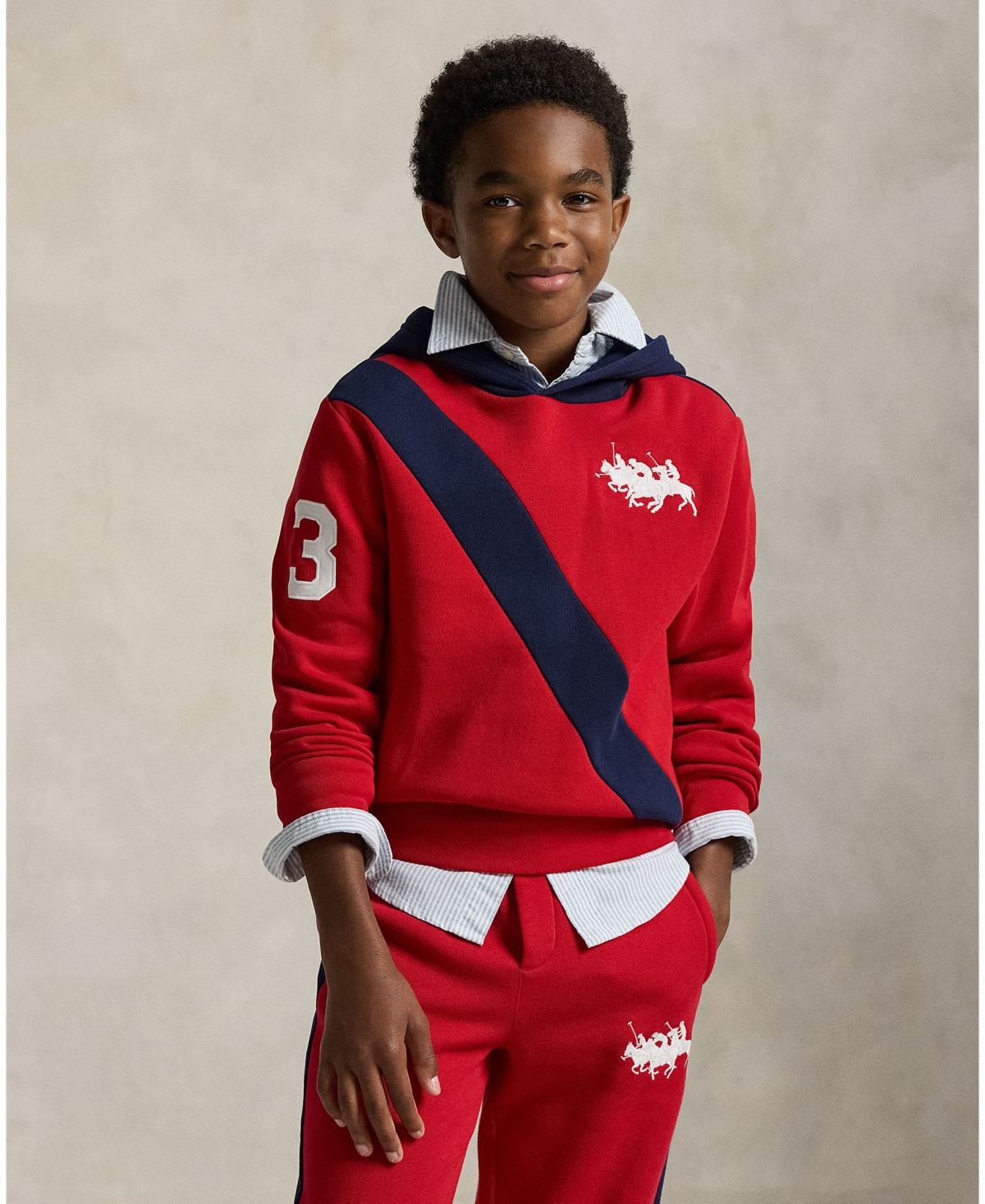 Click here for Polo Ralph Lauren Big Boys Triple Pony Fleece Hood... prices