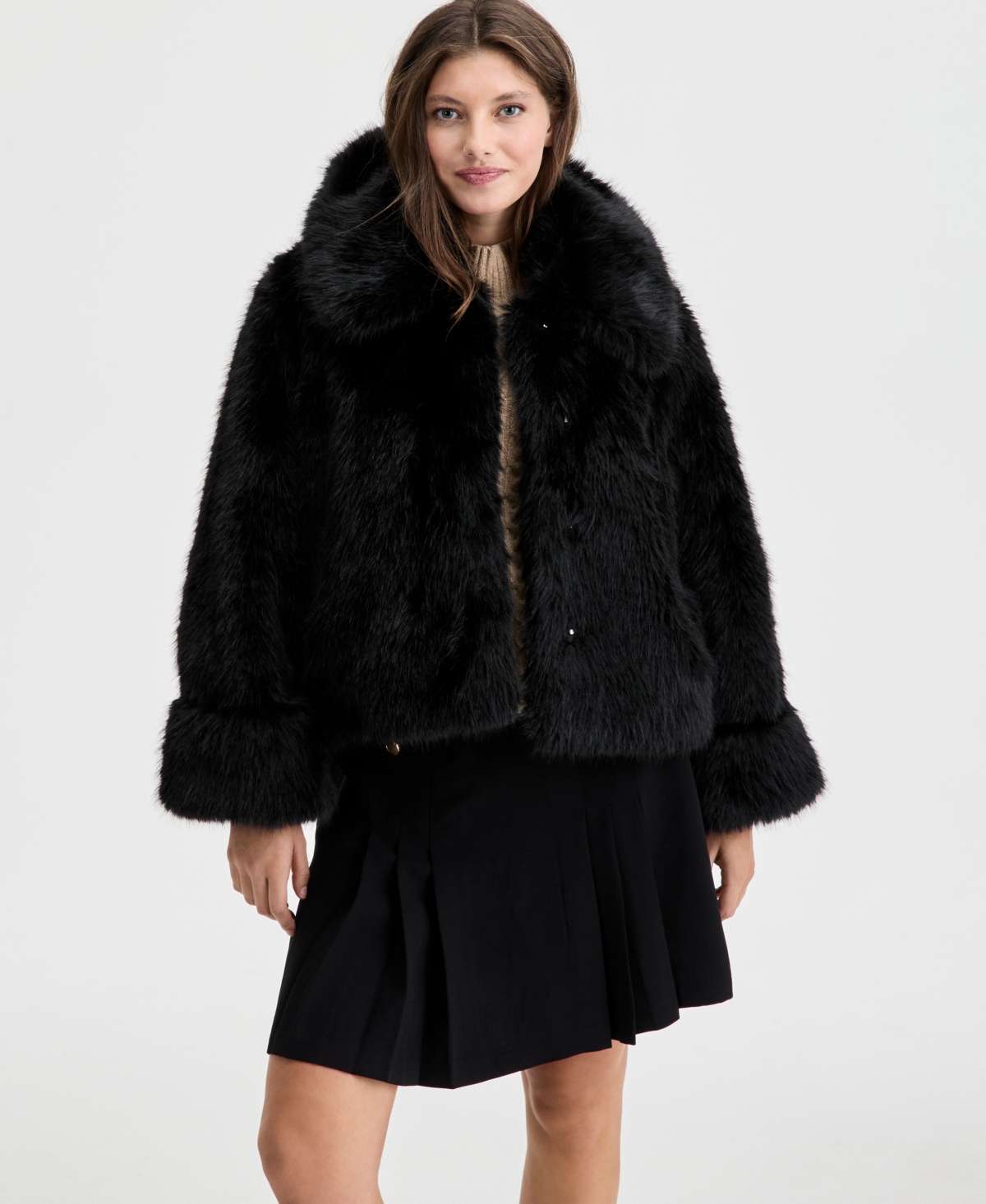 Click here for On 34th Womens Collared Faux-Fur Jacket  Macys Exc... prices