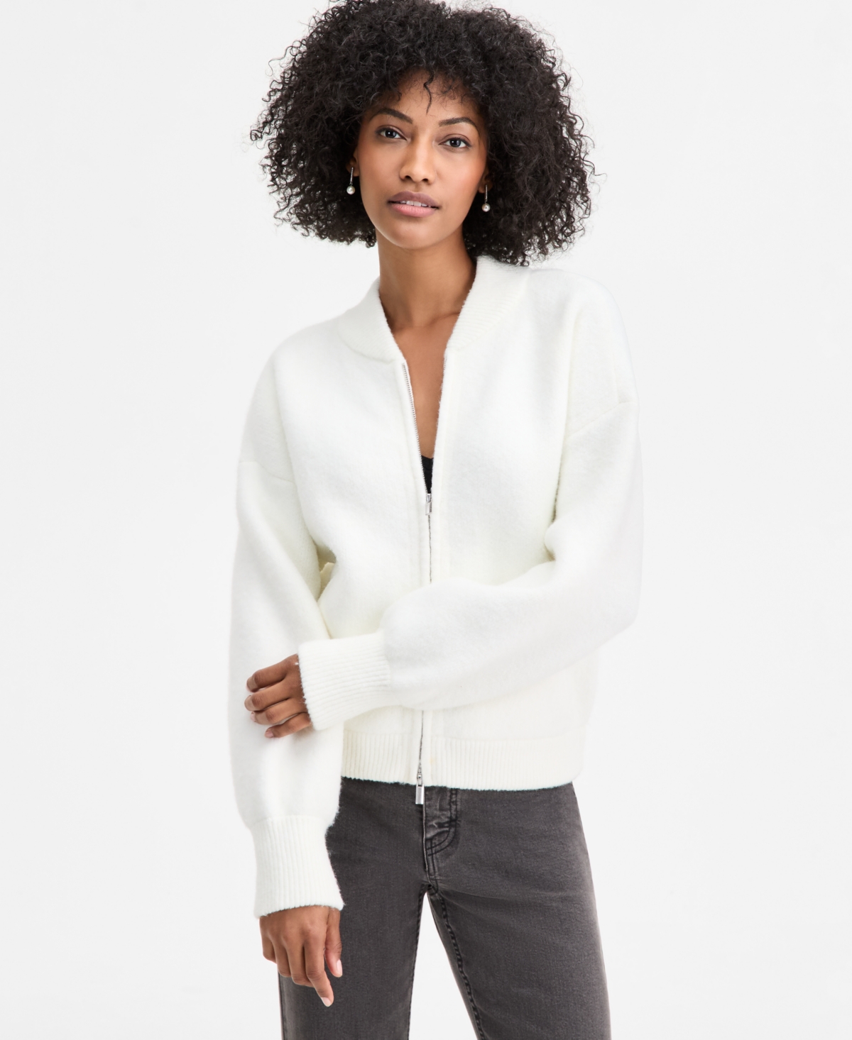 Click here for On 34th Womens Sweater-Knit Bomber Jacket  Macys E... prices