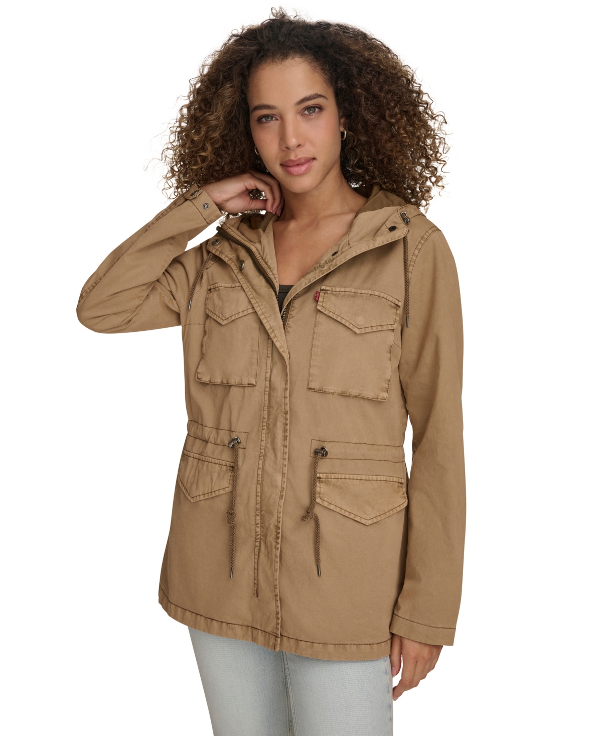 Click here for Levis Womens Lightweight Washed Cotton Military Ja... prices