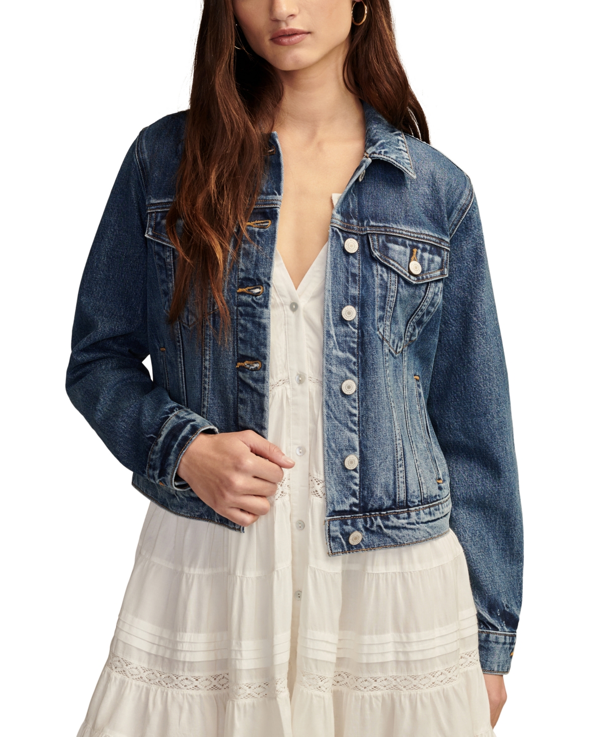 Click here for Lucky Brand Womens Tomboy Button Front Trucker Jac... prices