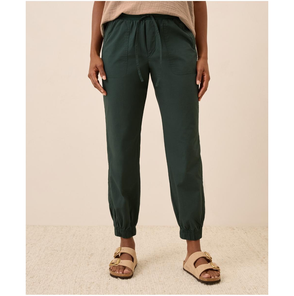 Click here for Pact Organic Cotton Monterey Poplin Jogger - Dark... prices
