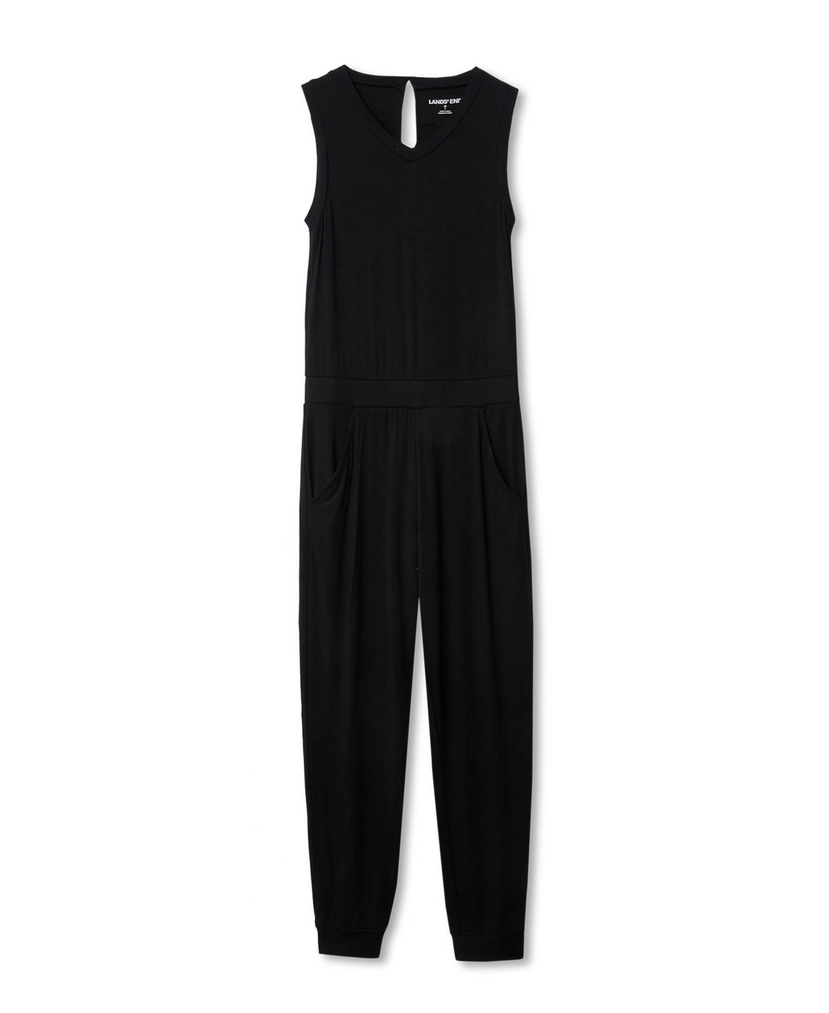 Click here for Lands End Girls Casual Knit Jumpsuit - Black prices