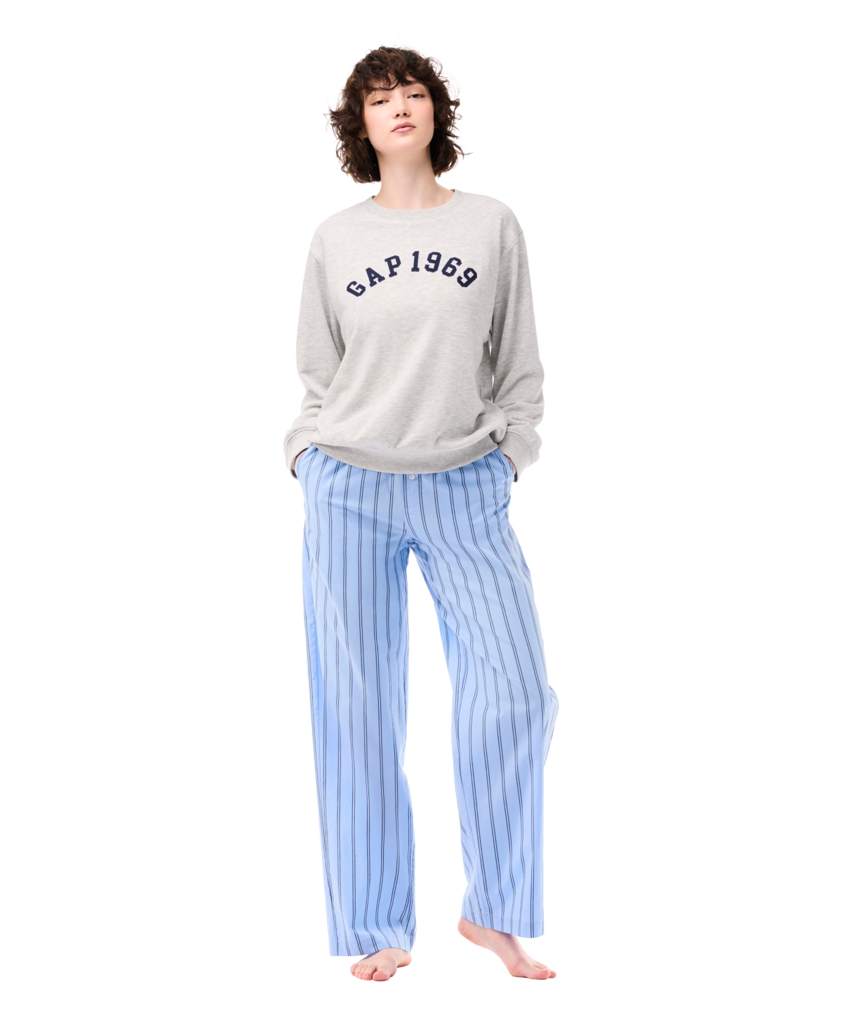 Click here for Gap Womens Stripe Detail Pants - Navy Uniform prices