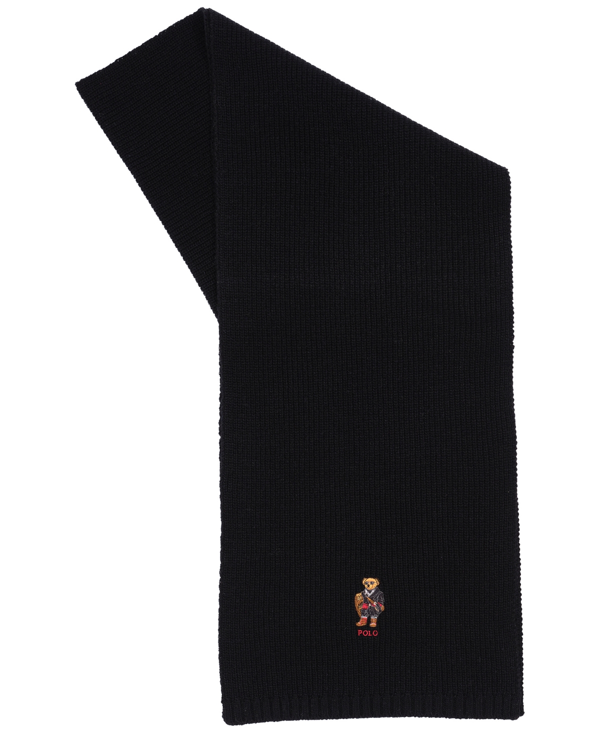 Click here for Polo Ralph Lauren Mens Holiday Bear Scarf - Black prices