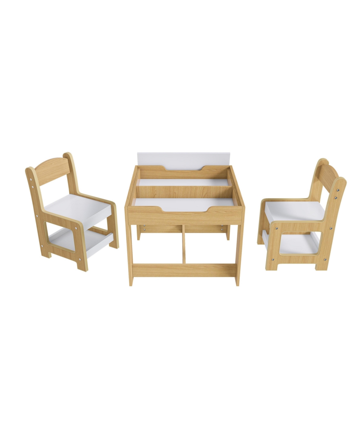 Click here for Jujabu Natural Wood 3-in-1 Kids Study Table and Ch... prices