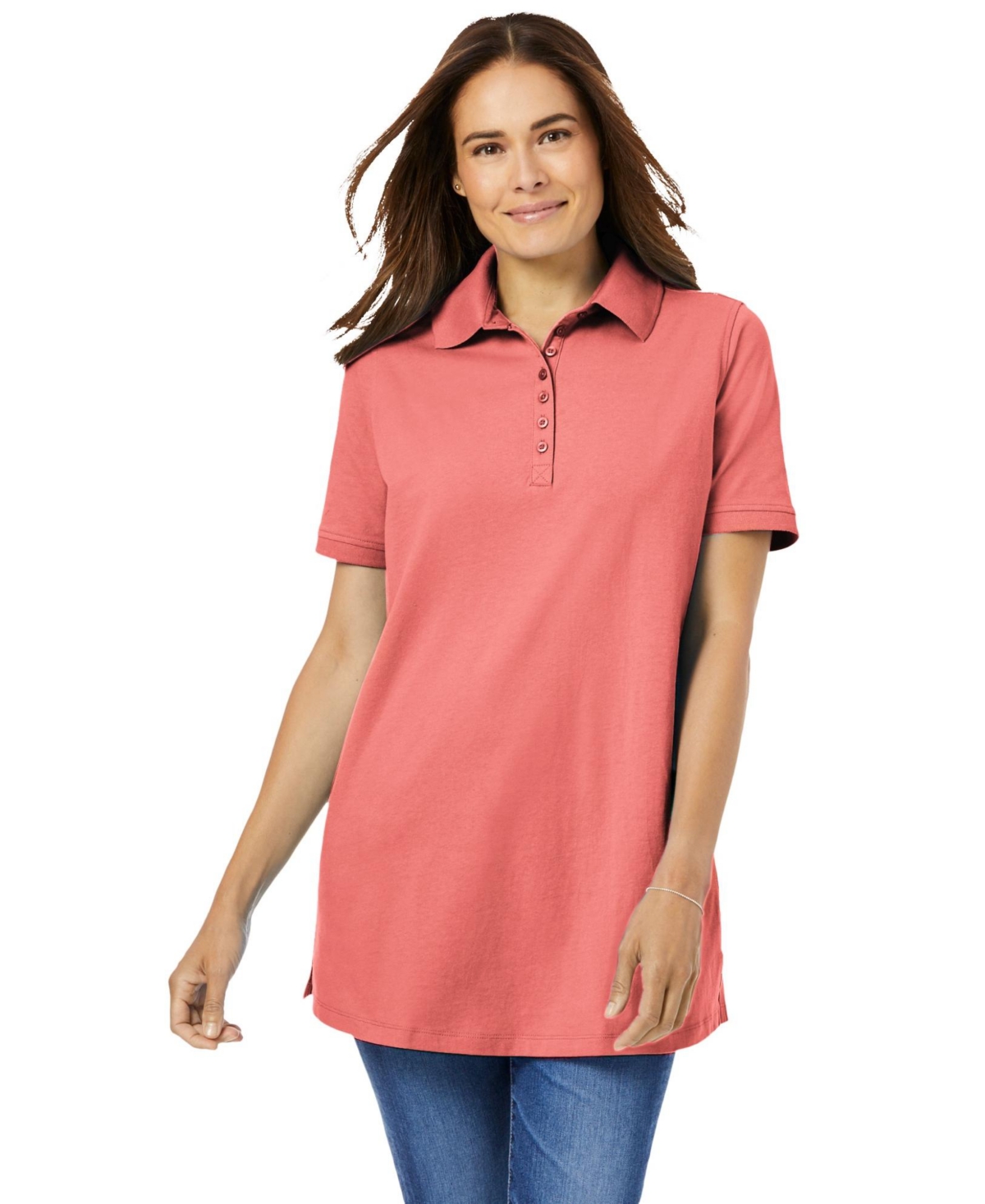 Click here for Woman Within Plus Size Within Perfect Short-Sleeve... prices