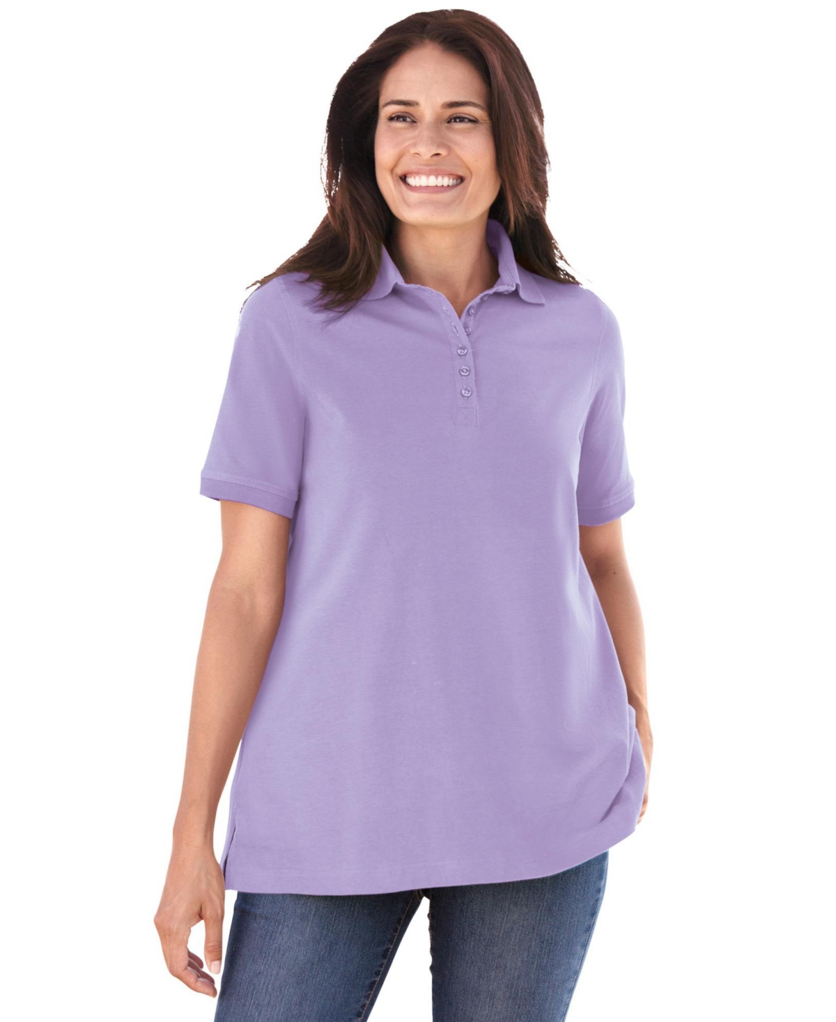 Click here for Woman Within Plus Size Within Perfect Short-Sleeve... prices
