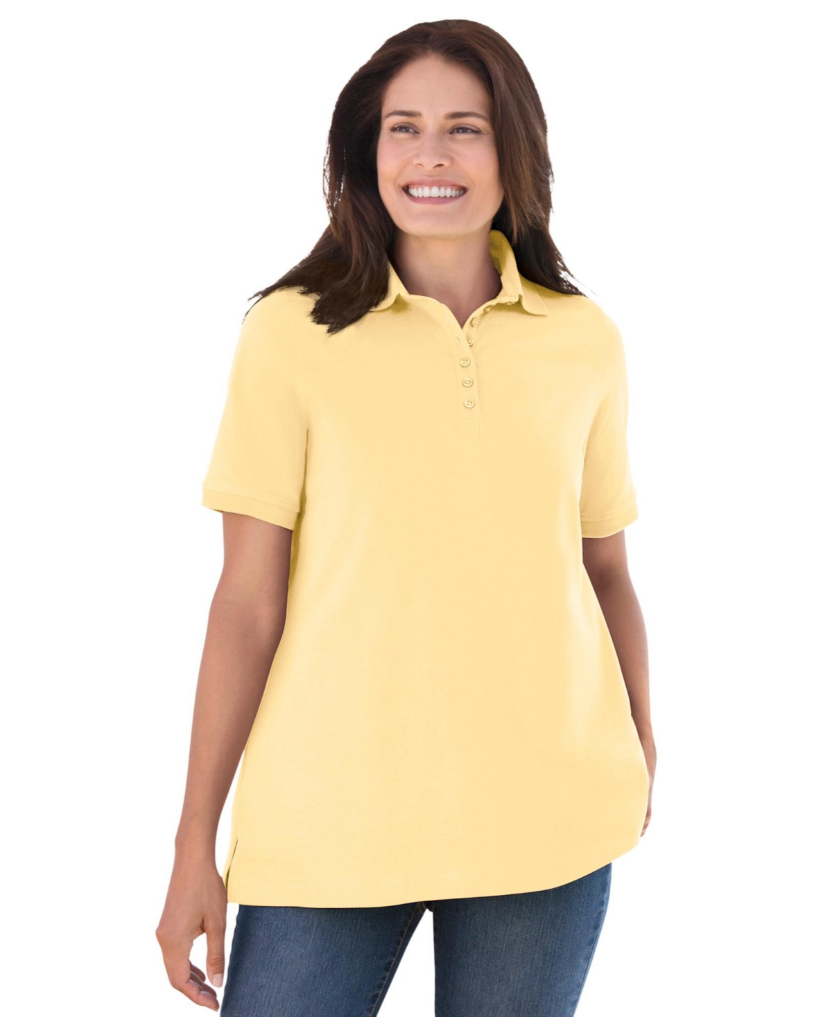 Click here for Woman Within Plus Size Within Perfect Short-Sleeve... prices