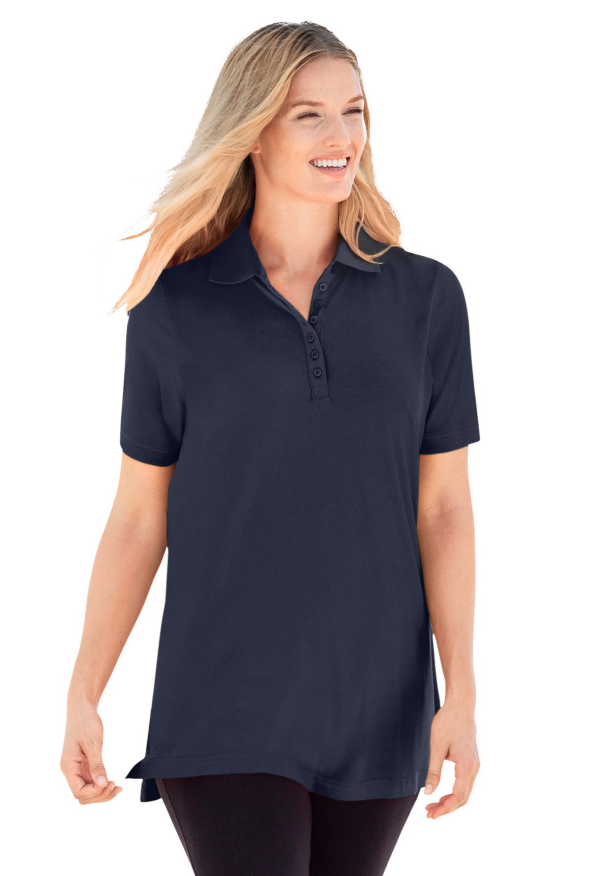 Click here for Woman Within Plus Size Within Perfect Short-Sleeve... prices