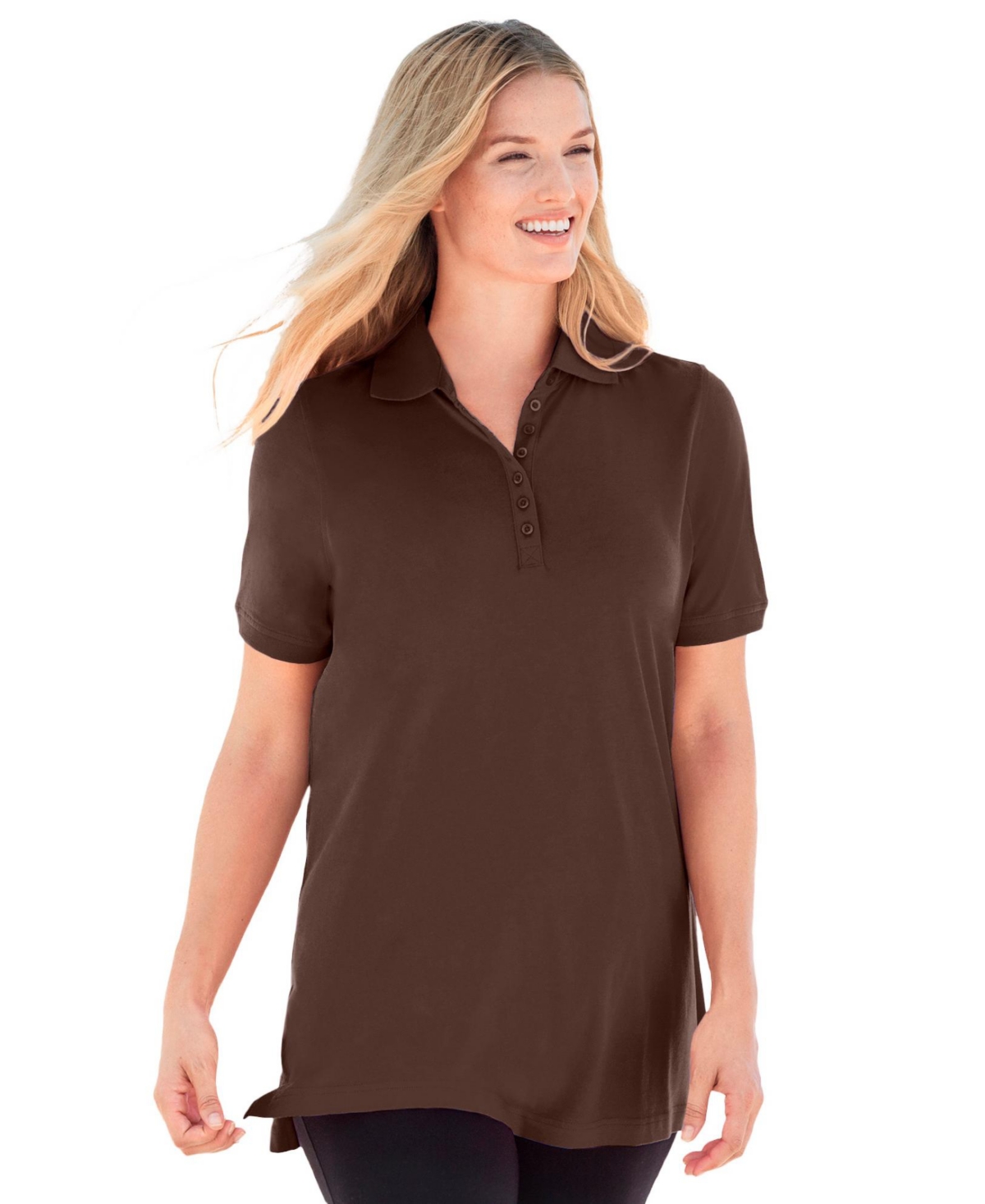 Click here for Woman Within Plus Size Within Perfect Short-Sleeve... prices