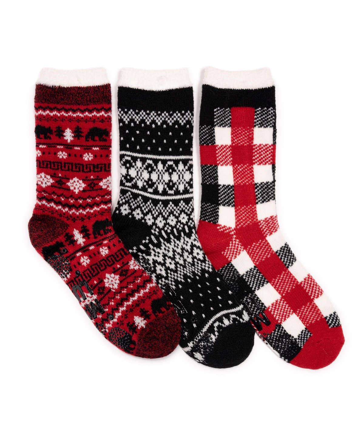 Click here for Muk Luks Womens Tall Cozy Lined Lounge Sock 3 Pack... prices
