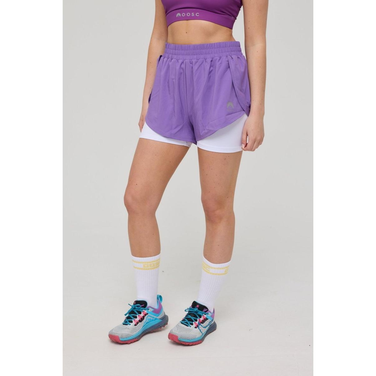 Click here for Oosc Womens Elite 2 in 1 Running Shorts - Purple -... prices