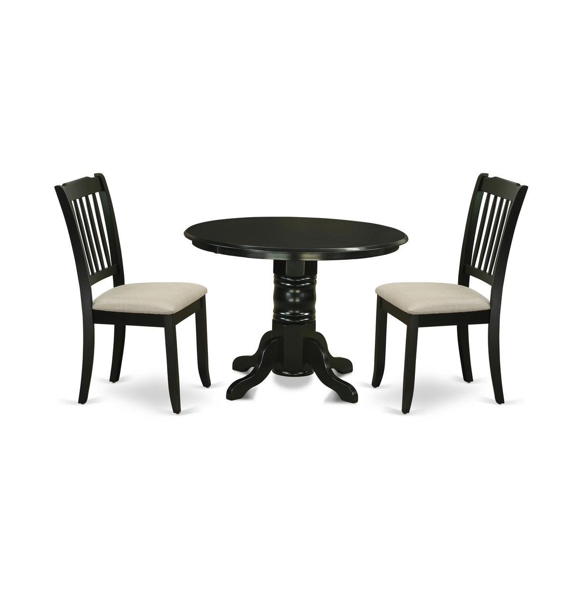 Click here for East West Furniture Dining Room Set Black  SHDA3-b... prices