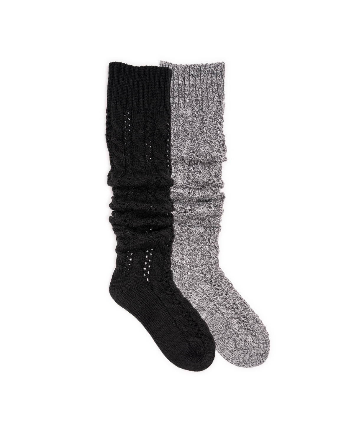 Click here for Muk Luks Womens Slouch Knit Cable 2 Pair Pack - Eb... prices
