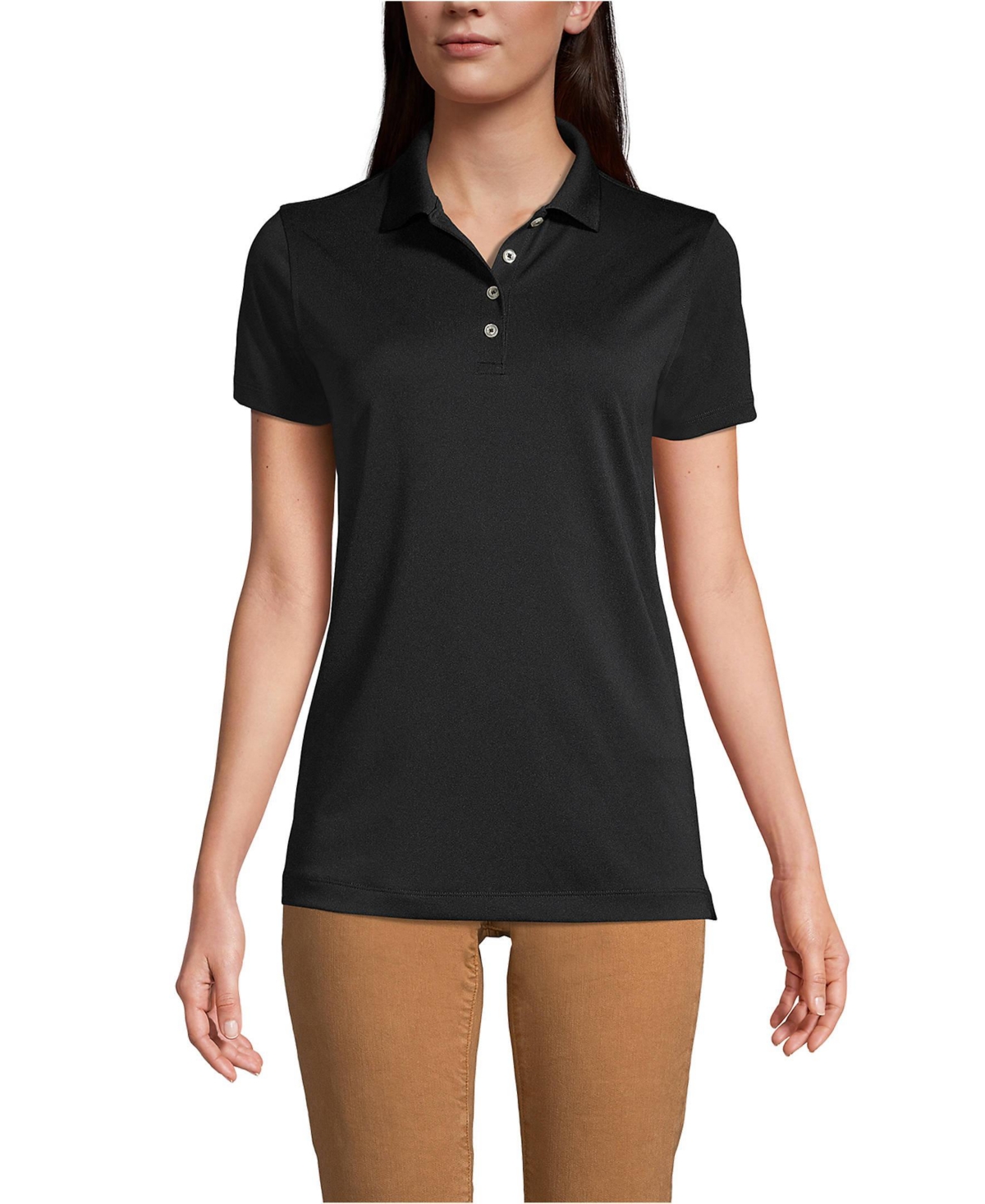 Click here for Lands End Womens Short Sleeve Polyester Polo Shirt... prices