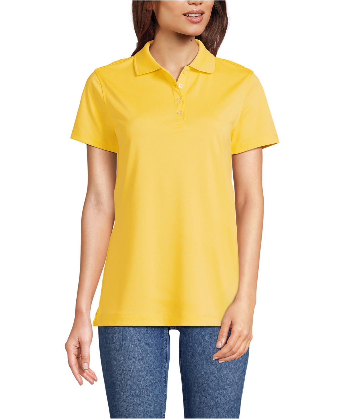 Click here for Lands End Womens Short Sleeve Polyester Polo Shirt... prices