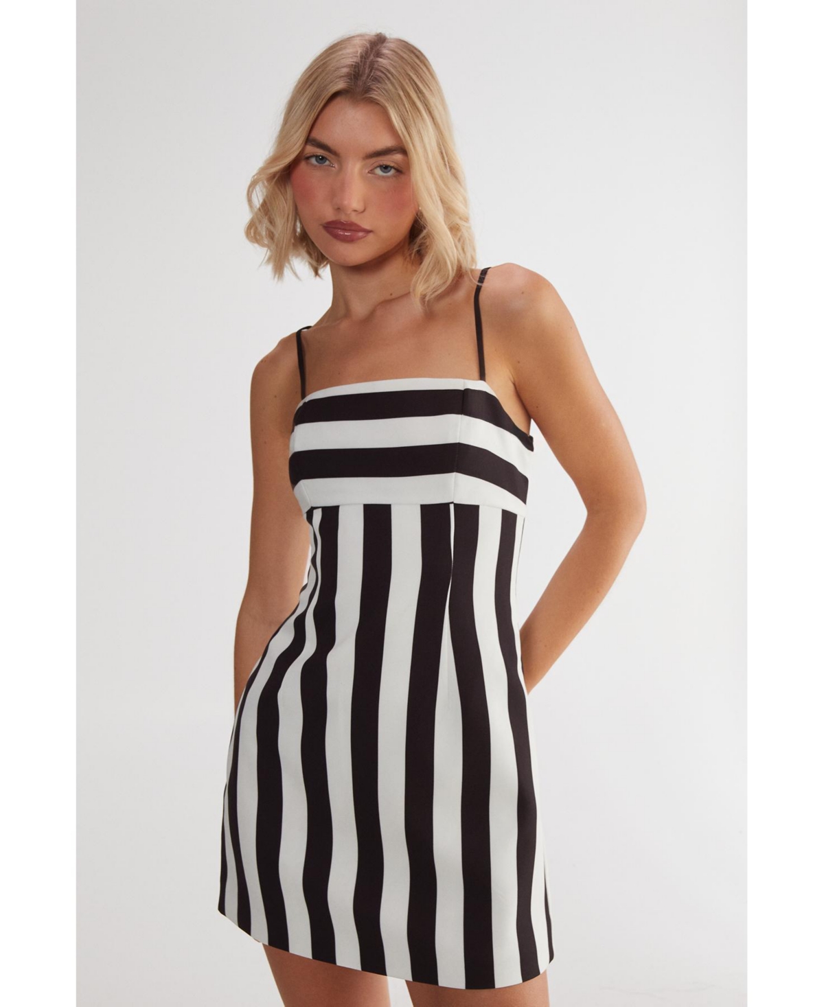 Click here for Nasty Gal Womens Tailored Stripe Mini Dress - Mono prices