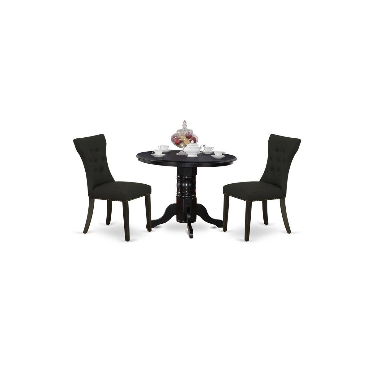 Click here for East West Furniture Dining Room Set Black  SHGA3-b... prices