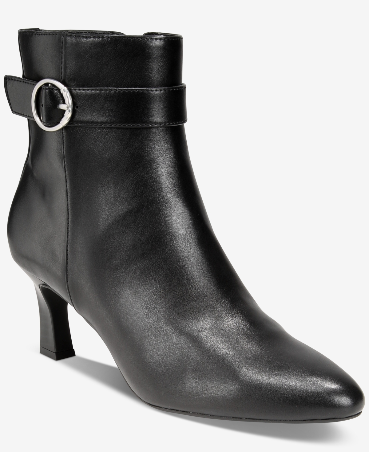 Click here for Macys Womens Belt Almond Toe Booties - Black Beaut... prices