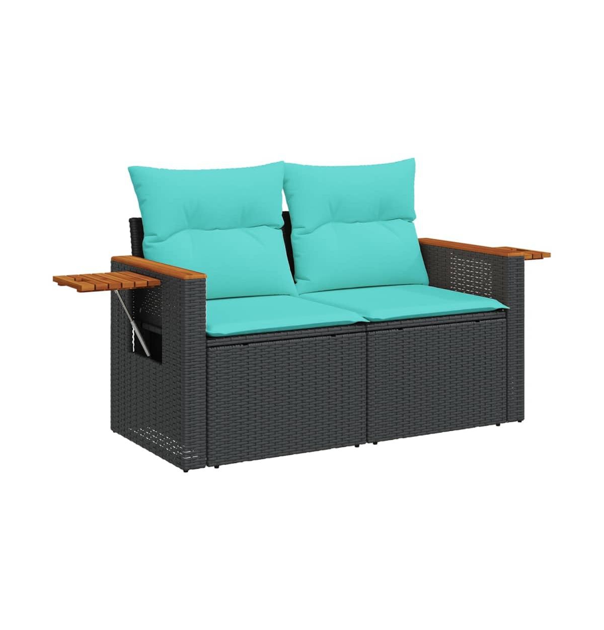 Click here for vidaXL Garden Sofa Black - Black prices