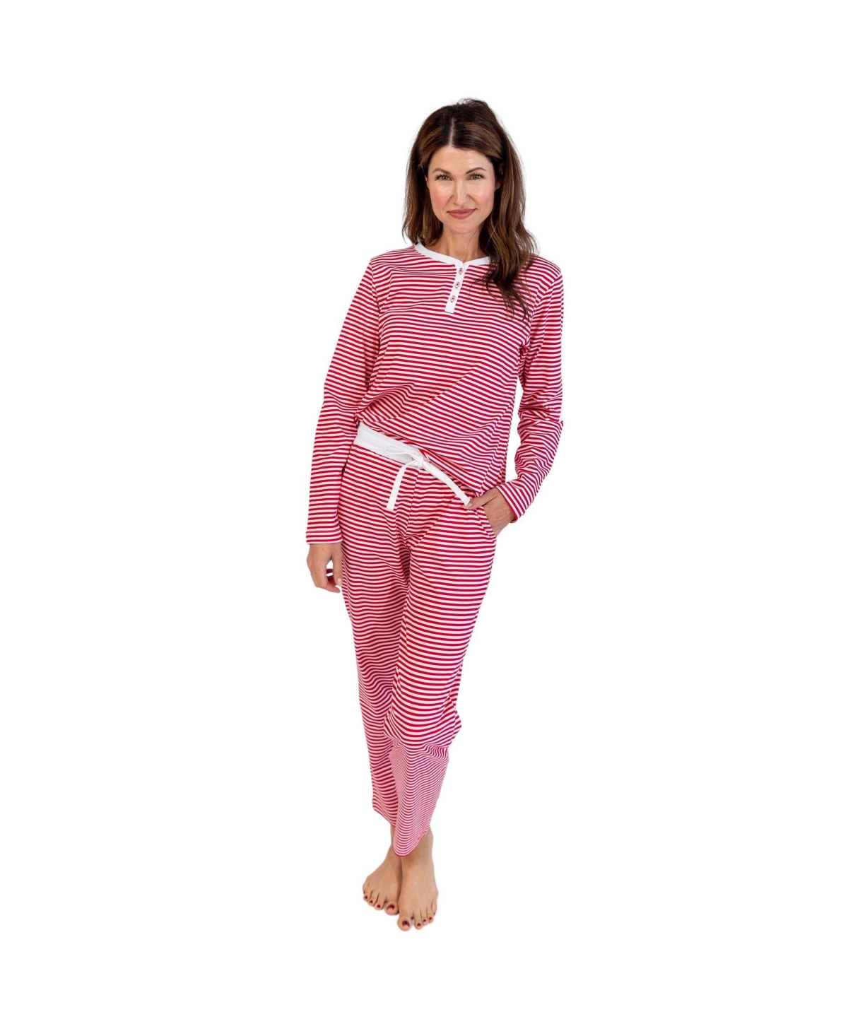 Click here for Sant and Abel Womens Stripe Jersey Long Pj Set - R... prices