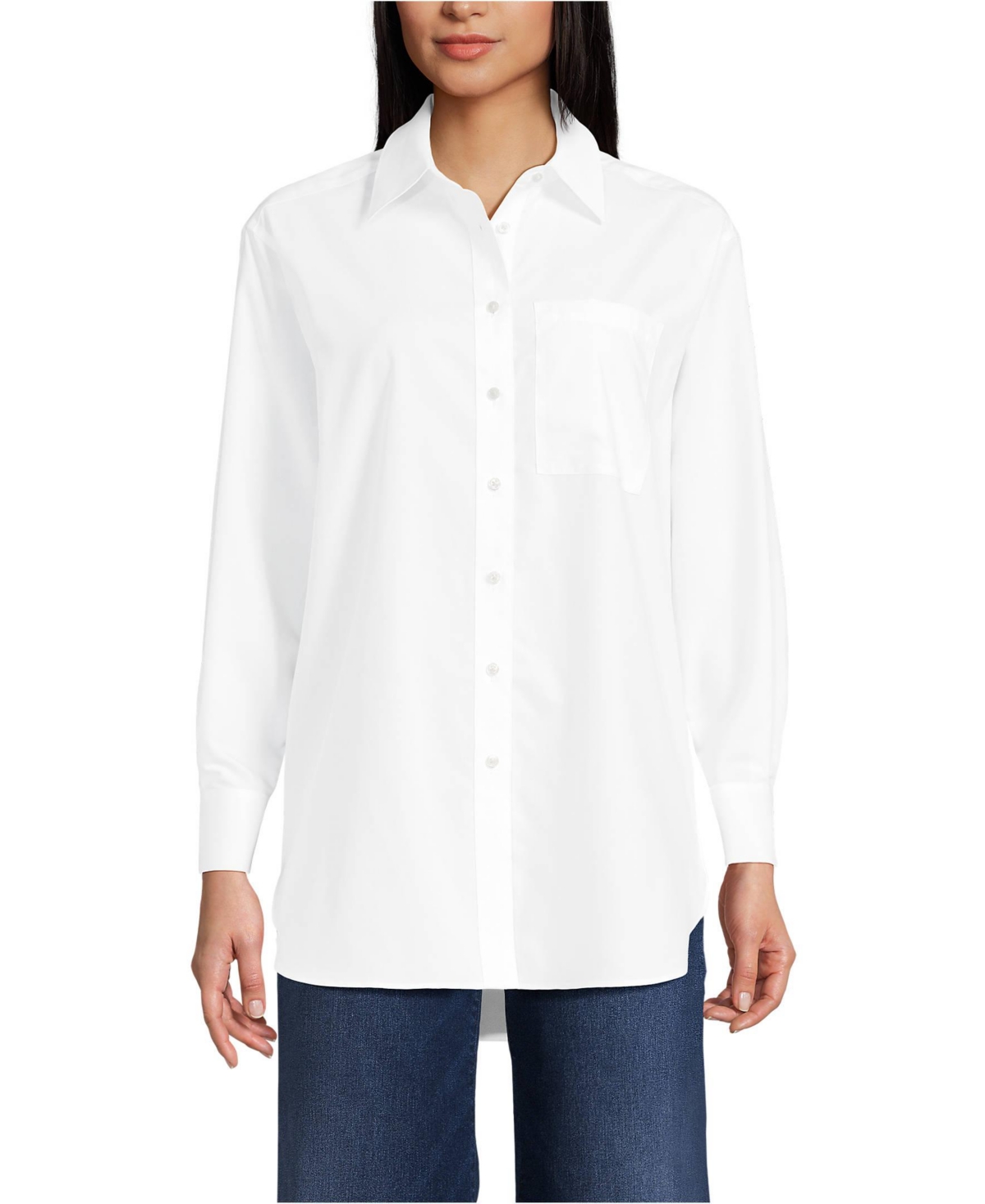 Click here for Lands End Womens Oversized No Iron Tunic with Stat... prices