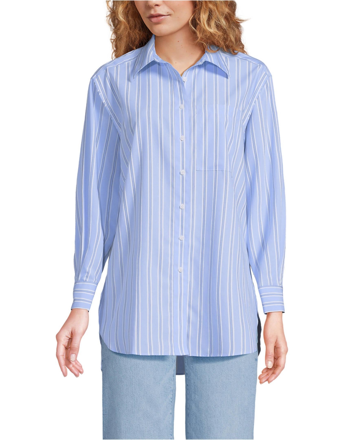 Click here for Lands End Womens Oversized No Iron Tunic with Stat... prices