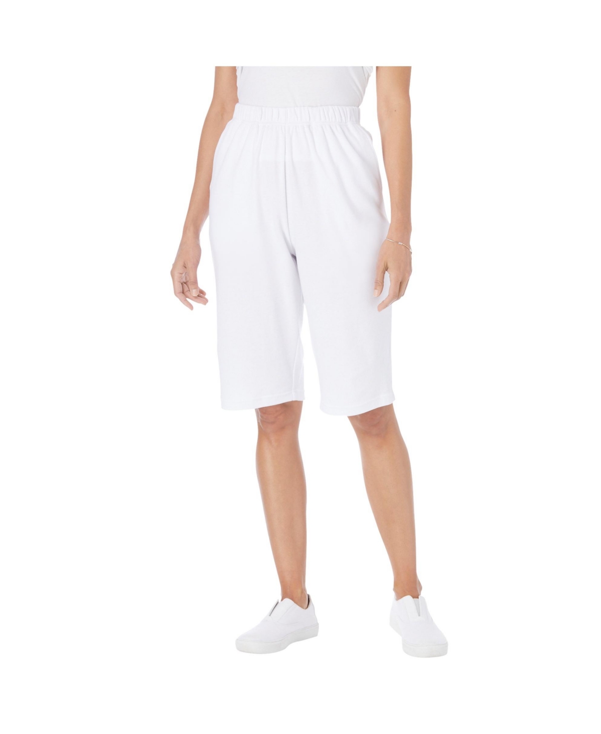 Click here for Woman Within Plus Size 7-Day Knit Bermuda Shorts -... prices