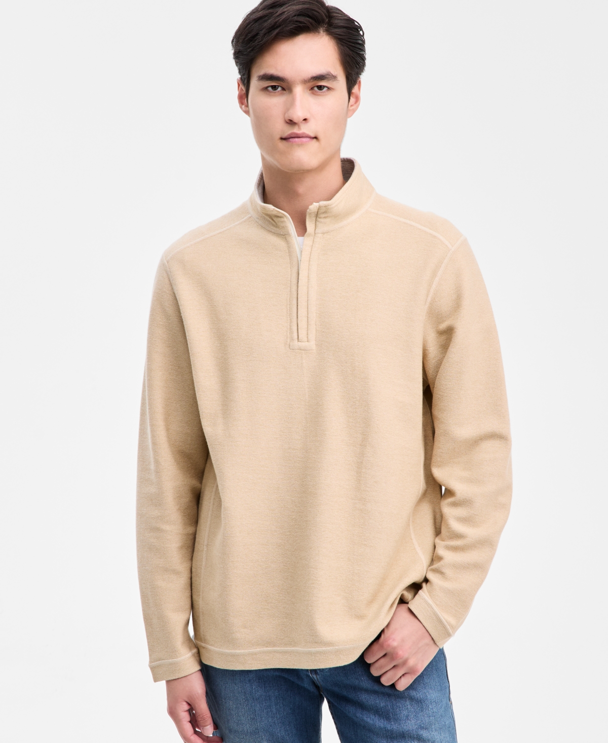 Click here for Tommy Bahama Mens Bayview Reversible Quarter-Zip S... prices