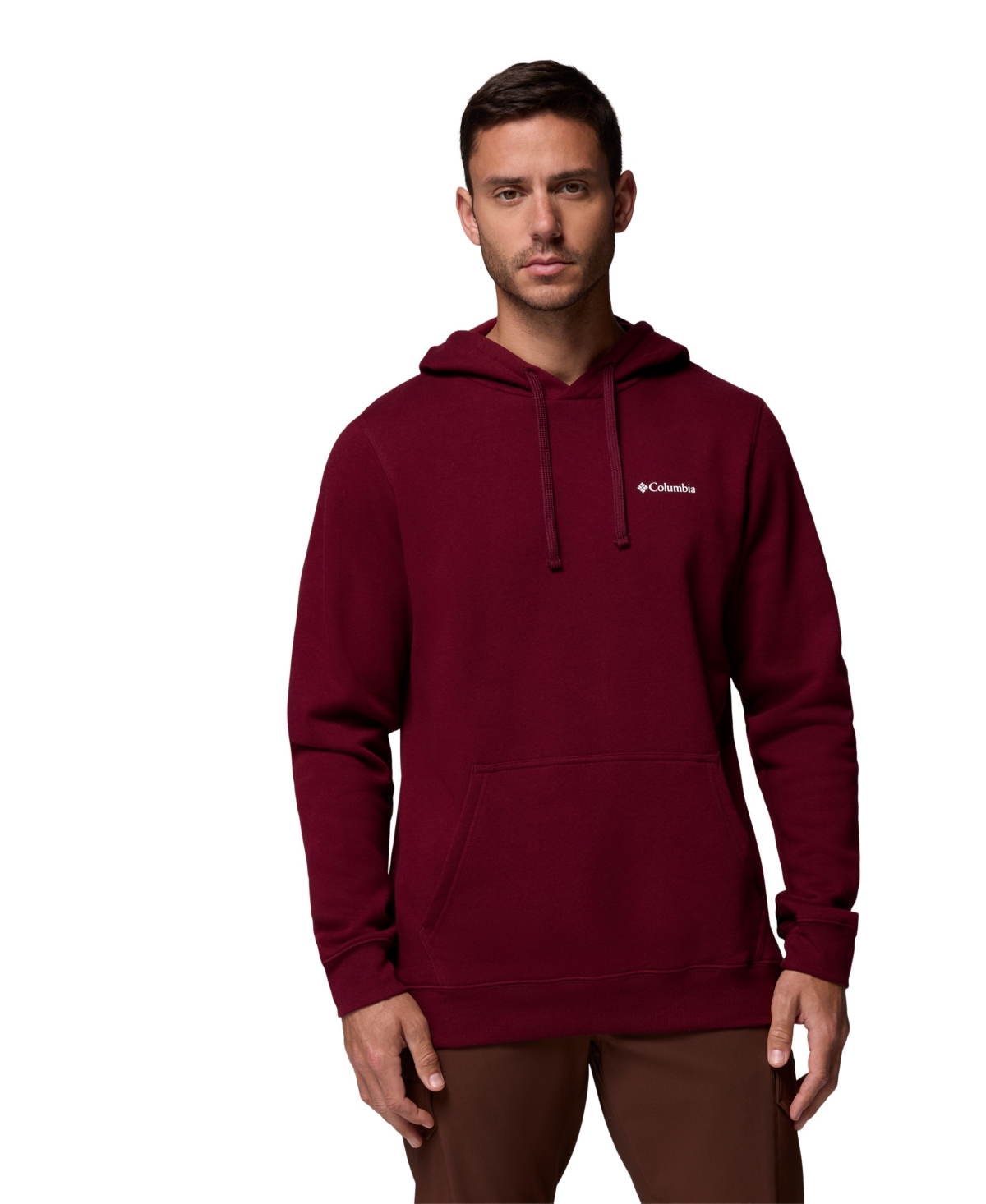 Click here for Columbia Mens Sleeve Logo Trek Hoodie - Rich wine prices