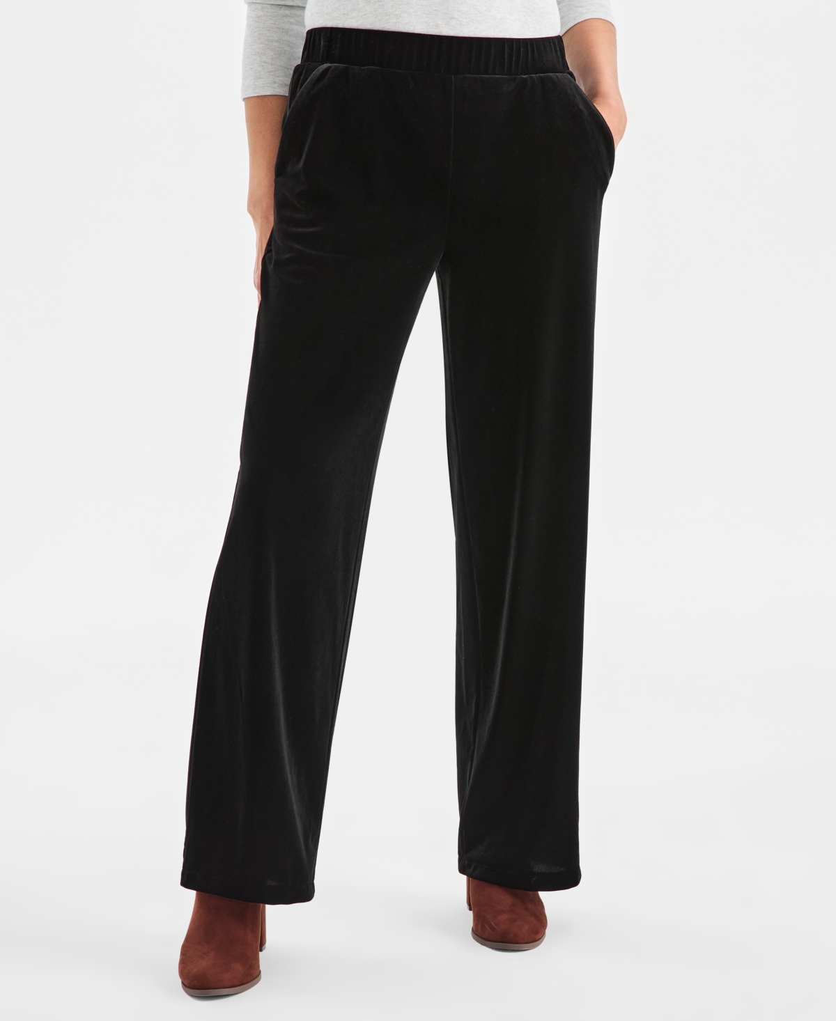 Click here for Style & Co Womens Velvet Pull-On Pants  Macys Excl... prices