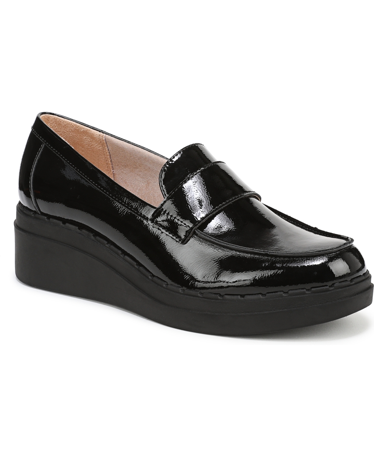 Click here for LifeStride Womens Dolce Wedge Loafer Shoes - Black... prices