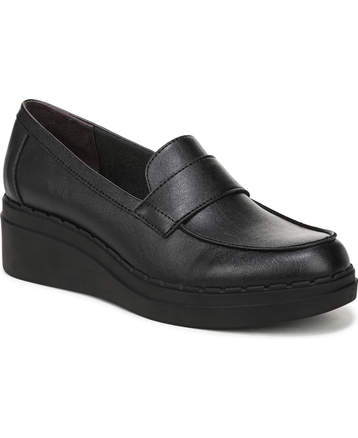 Click here for LifeStride Womens Dolce Wedge Loafer Shoes - Black... prices