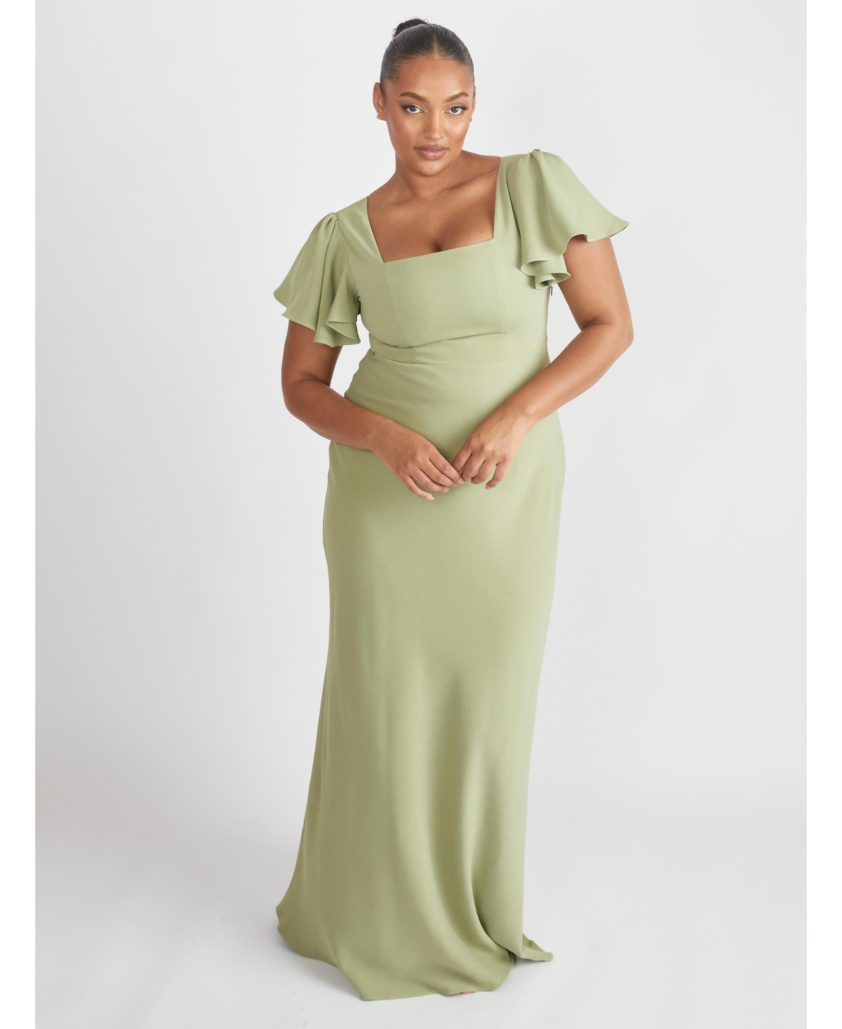 Click here for Six Stories Womens Square Neck Crepe Bridesmaid Dr... prices