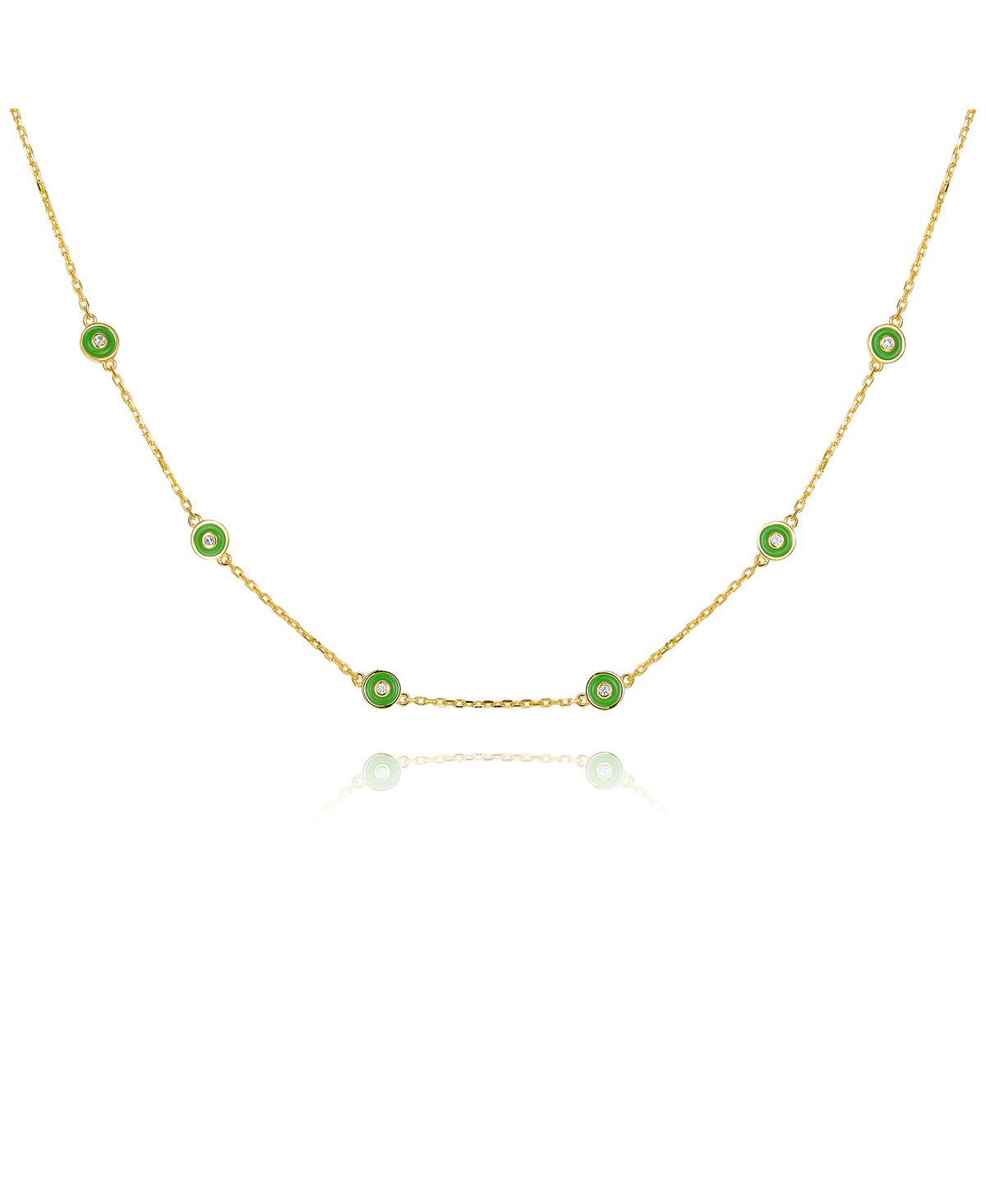 Click here for Anna Zuckerman Petit Bubble Necklace in Green - Gr... prices