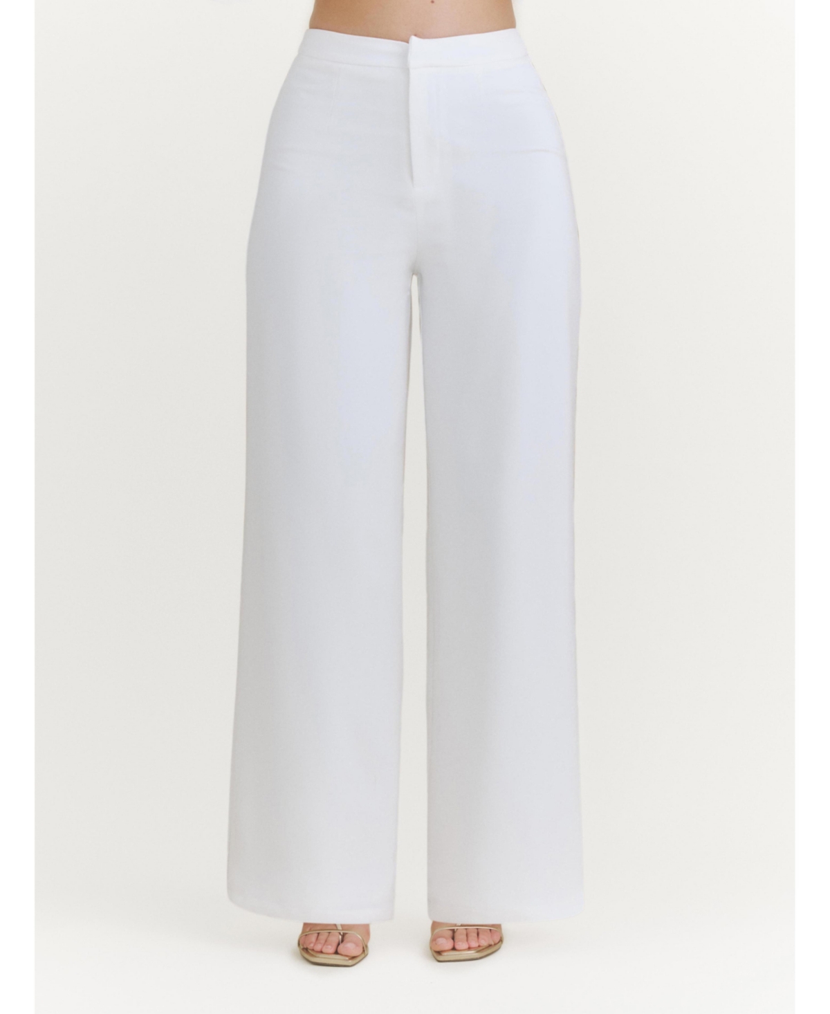 Click here for Six Stories Blake Tailored Wide Leg Pants - White prices