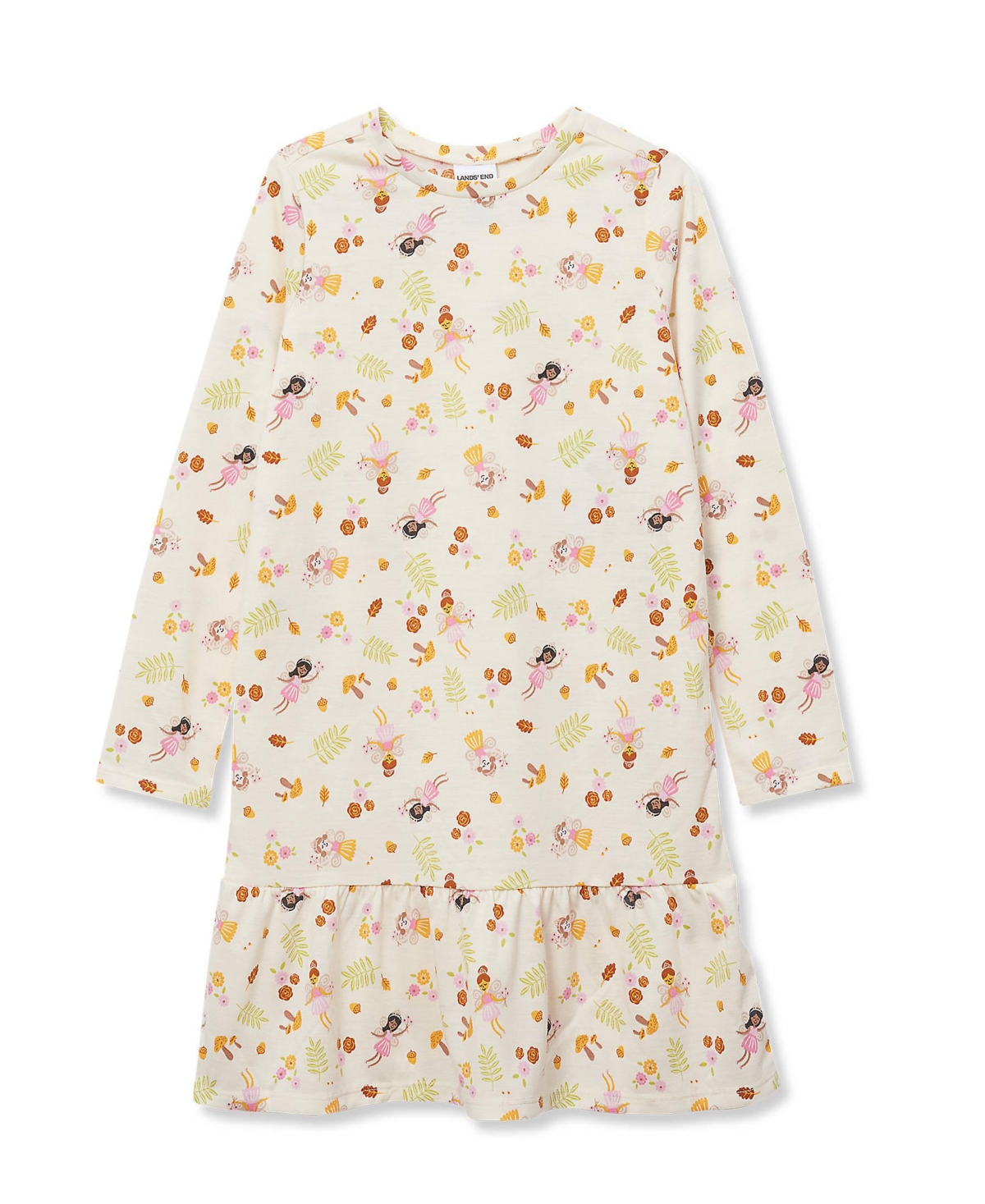 Click here for Lands End Girls Long Sleeve Jersey Nightgown - Ivo... prices