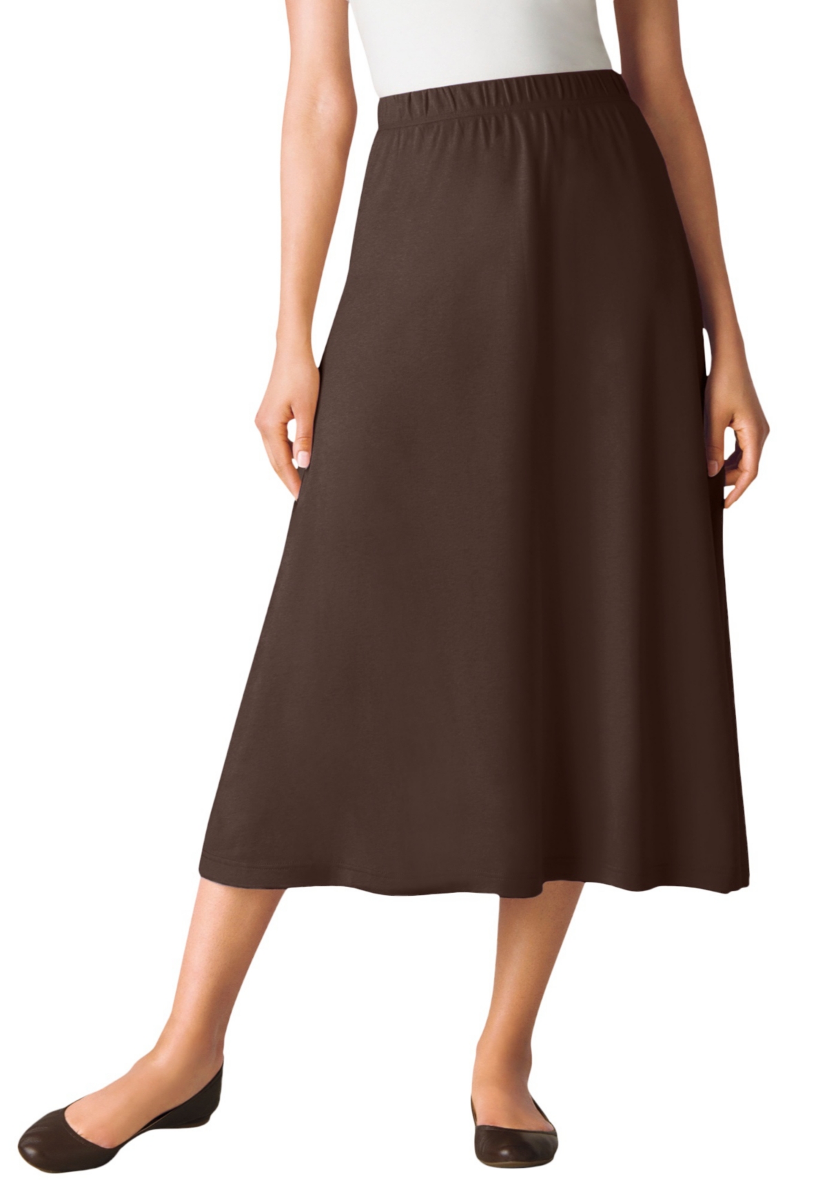 Click here for Woman Within Womens Within 7-Day Knit A-Line Skirt... prices