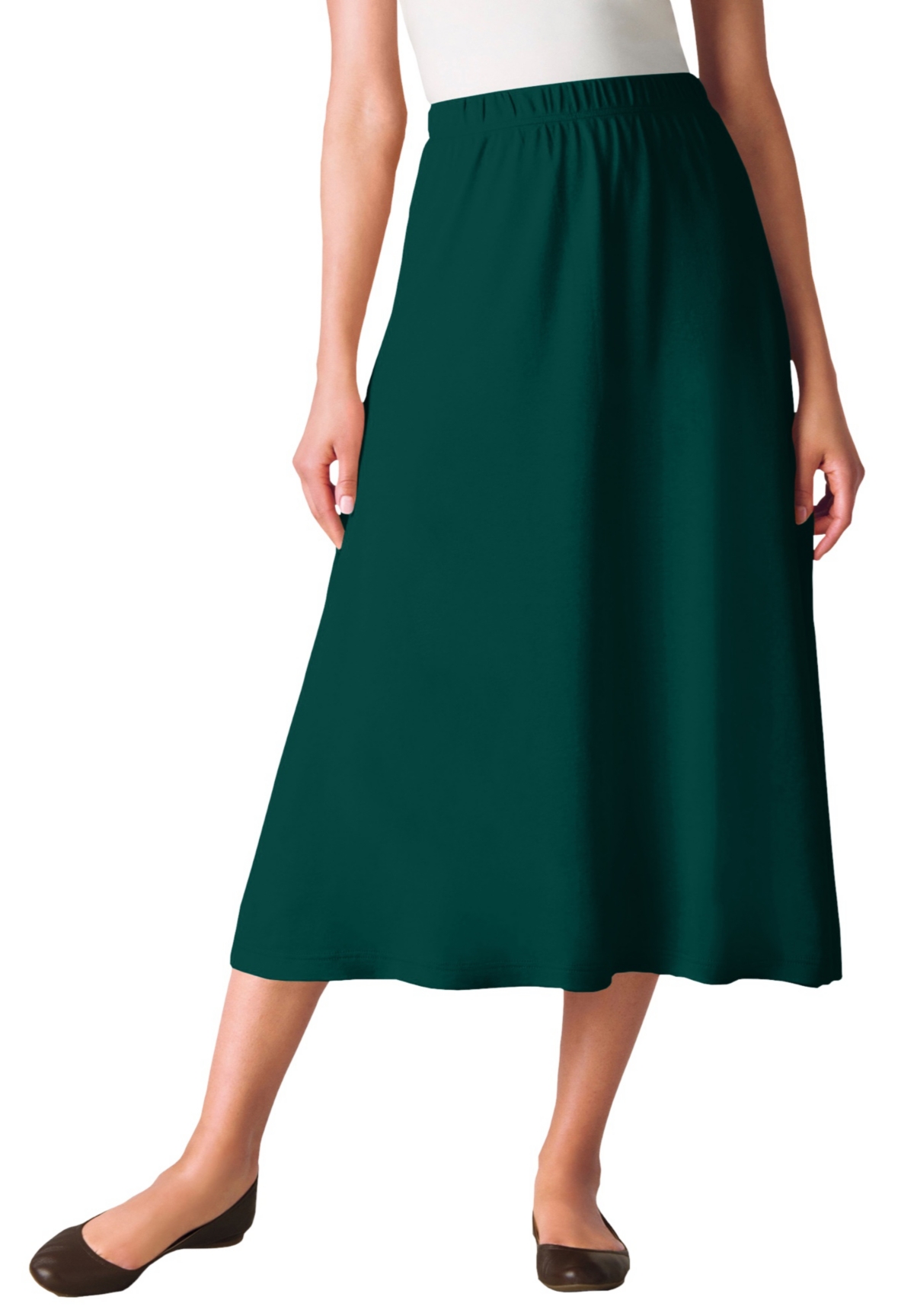 Click here for Woman Within Womens Within 7-Day Knit A-Line Skirt... prices