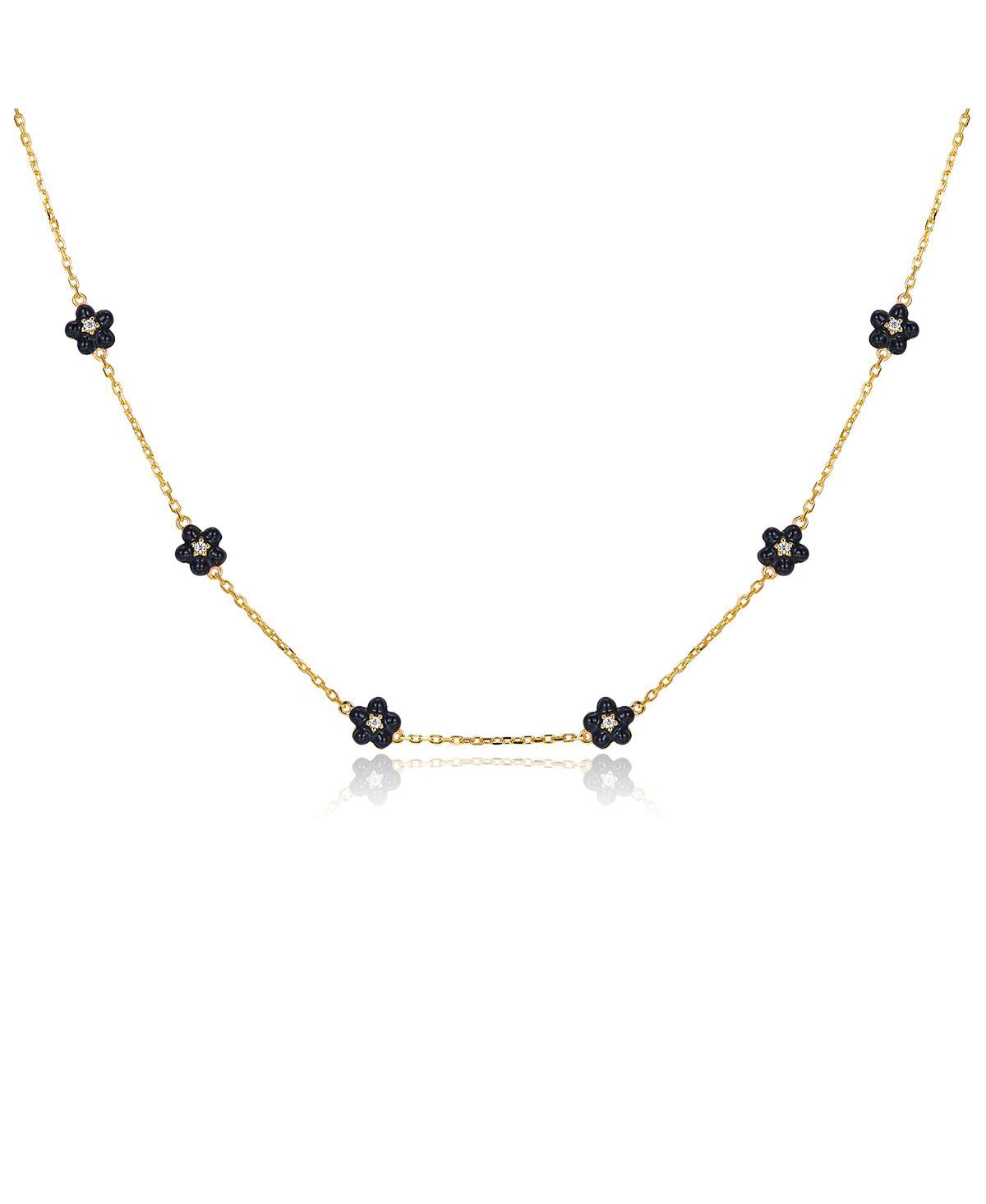 Click here for Anna Zuckerman Petit Daisy Black Necklace - Black prices