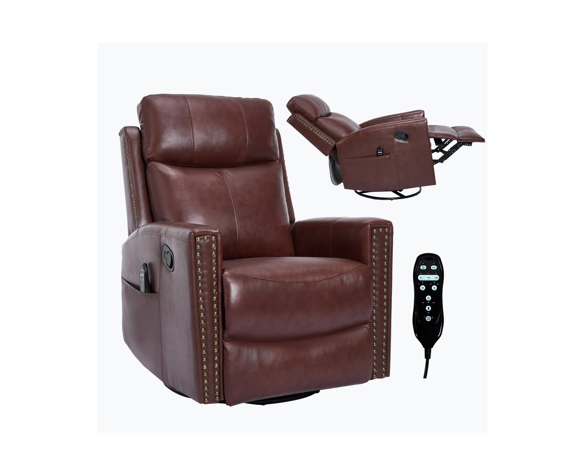 Click here for Casainc Genuine Leather Heat Massage Manual Reclin... prices
